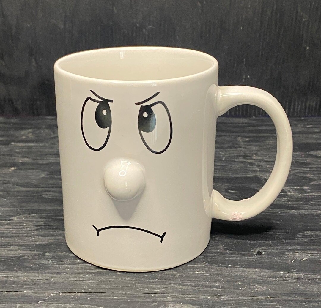 Atico Frown Angry Face 3D Mug - Etsy