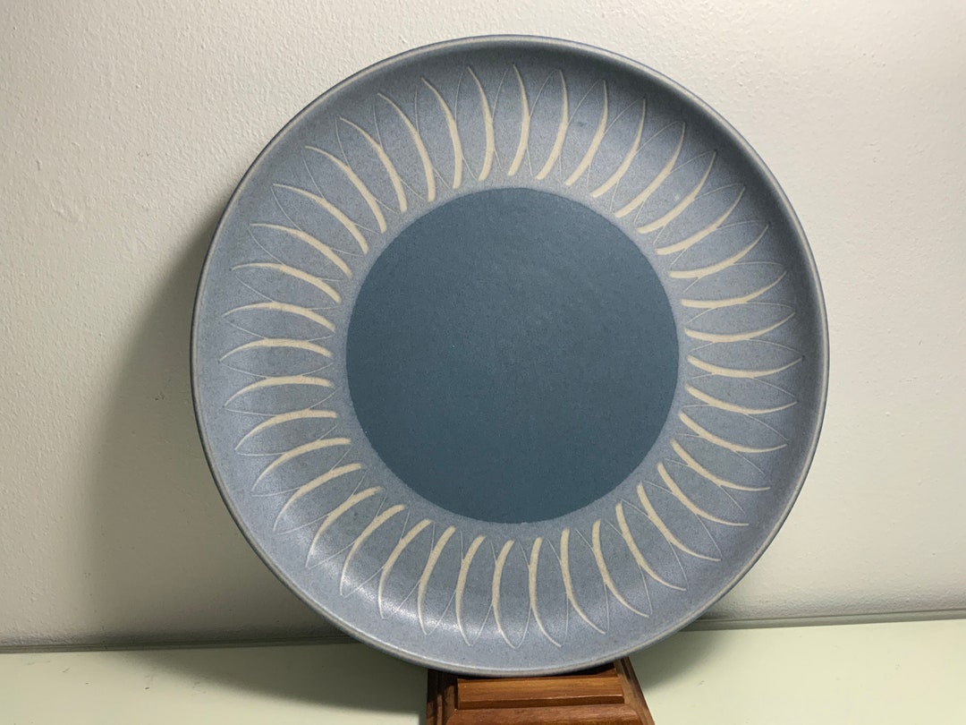 Denby Echo Blue Dinner Plates - Etsy