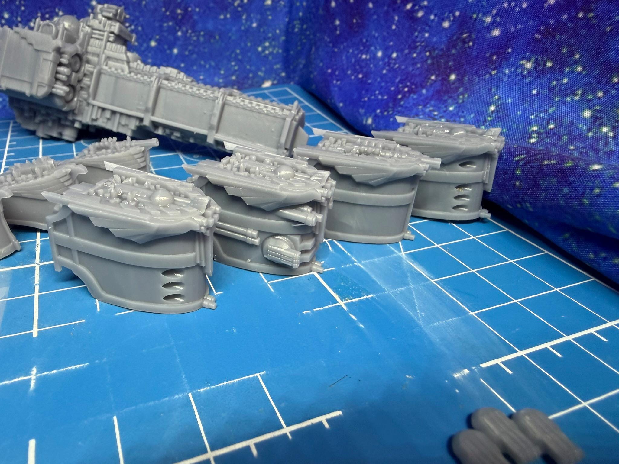 Goth Human Empire Sol Pattern Battleship Kit for Onepagerules Warfleets ...