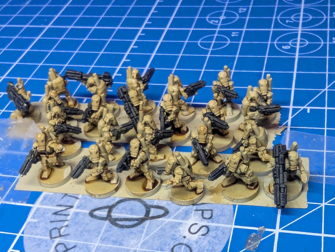 CIS B1 Droid Infantry Platoon (25) in 10mm Scale for Star Wars ...