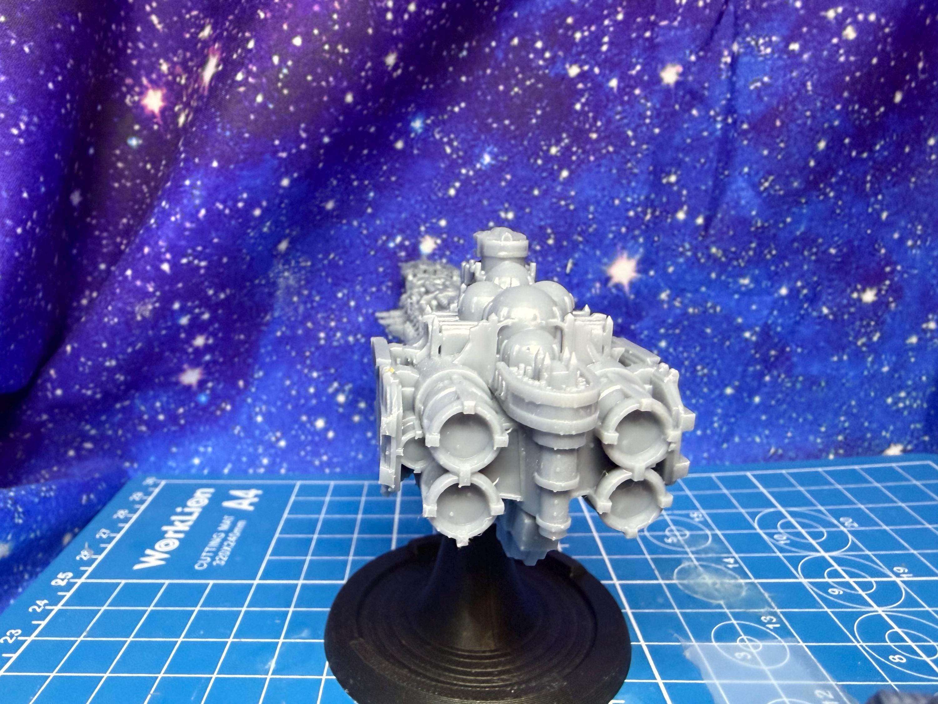 Goth Human Empire Sol Pattern Battleship Kit for Onepagerules Warfleets ...