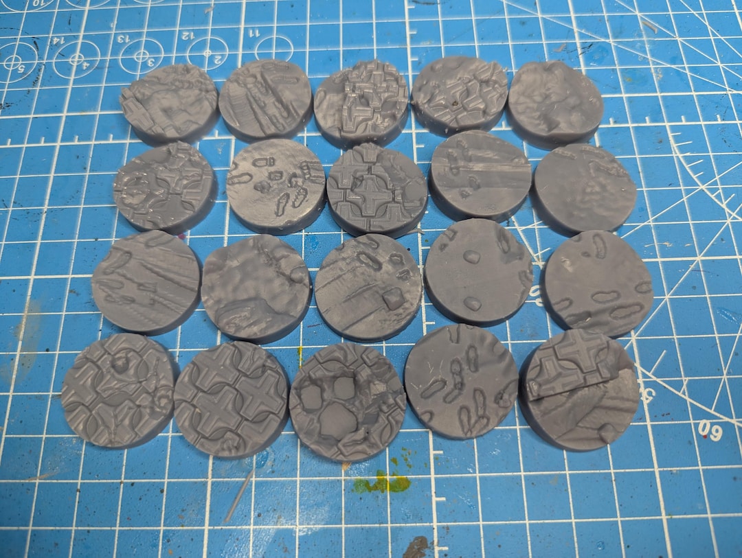 27mm Urban Scenic Miniatures Base Set (20) for Legion Scale Miniatures ...