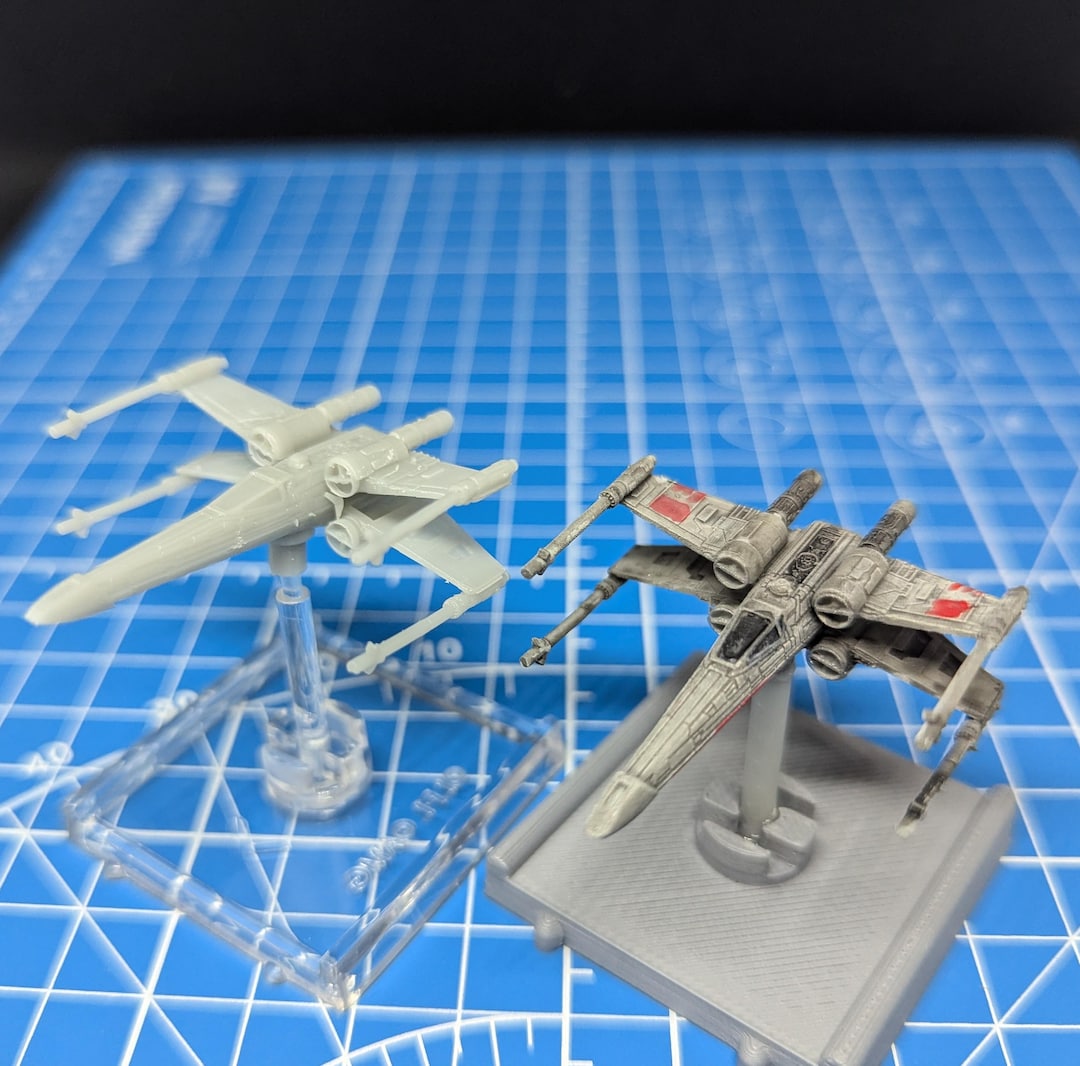 XW Scale T-65 X-wing Starfighters (2) for Star Wars Xwing Miniatures ...