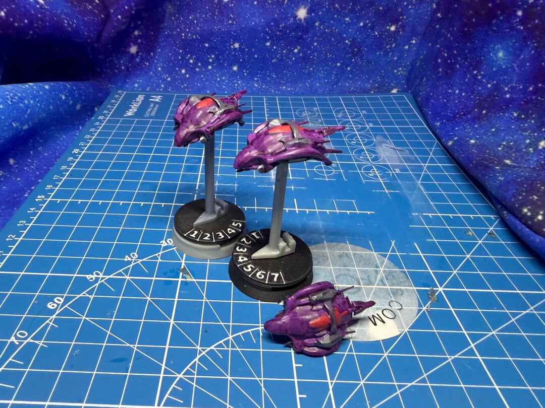 Covenant Phantom Dropship Squadron (3) Halo Armada Homebrew Miniatures ...