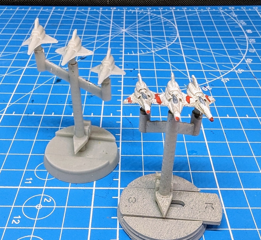 Colonial Cobra Fighters Squadron (6 Fighters) for Starship Miniatures ...