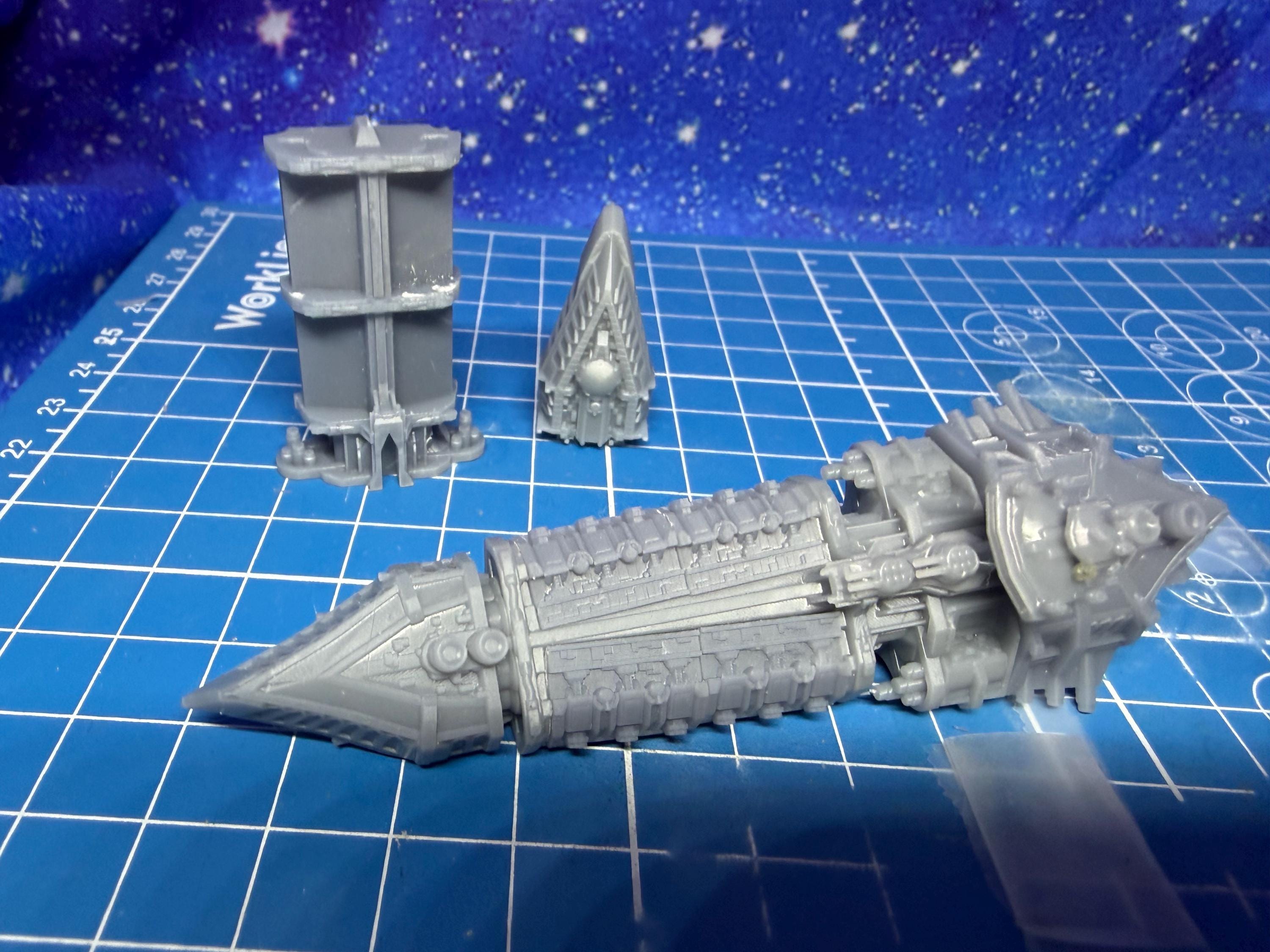 Goth Traitor Faction Sol Pattern Cruiser Kit for Onepagerules Warfleets ...
