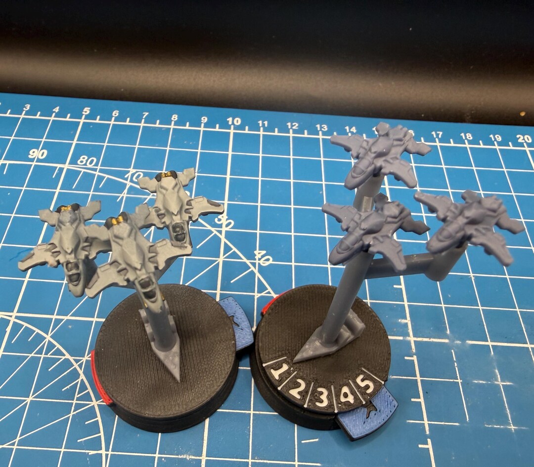 UNSC F41 Broadsword Fighter Squadron(6): Halo Armada Miniatures (22mm ...