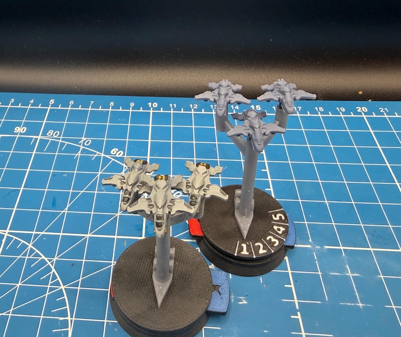 UNSC F41 Broadsword Fighter Squadron(6): Halo Armada Miniatures (22mm ...