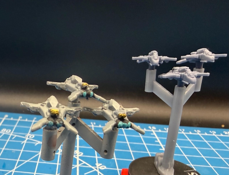 UNSC F41 Broadsword Fighter Squadron(6): Halo Armada Miniatures (22mm ...