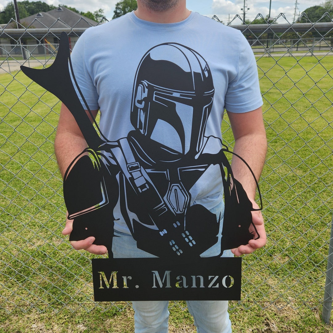 Mandalorian Metal Art Wall Decor, the Mandalorian, Star Wars Gifts ...