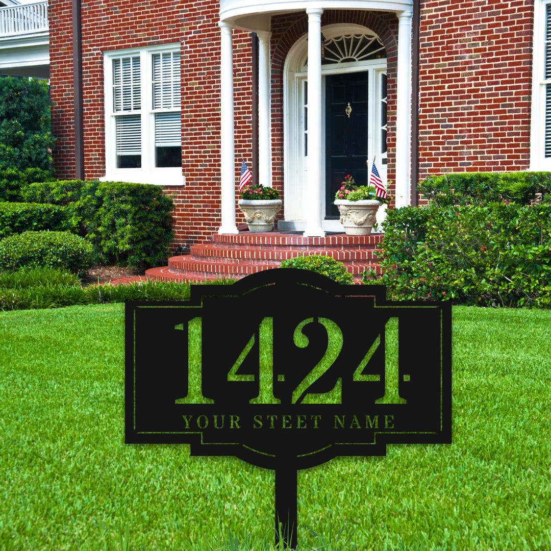 Custom Address Sign, Address Sign for Yard, Address Sign With Stake ...