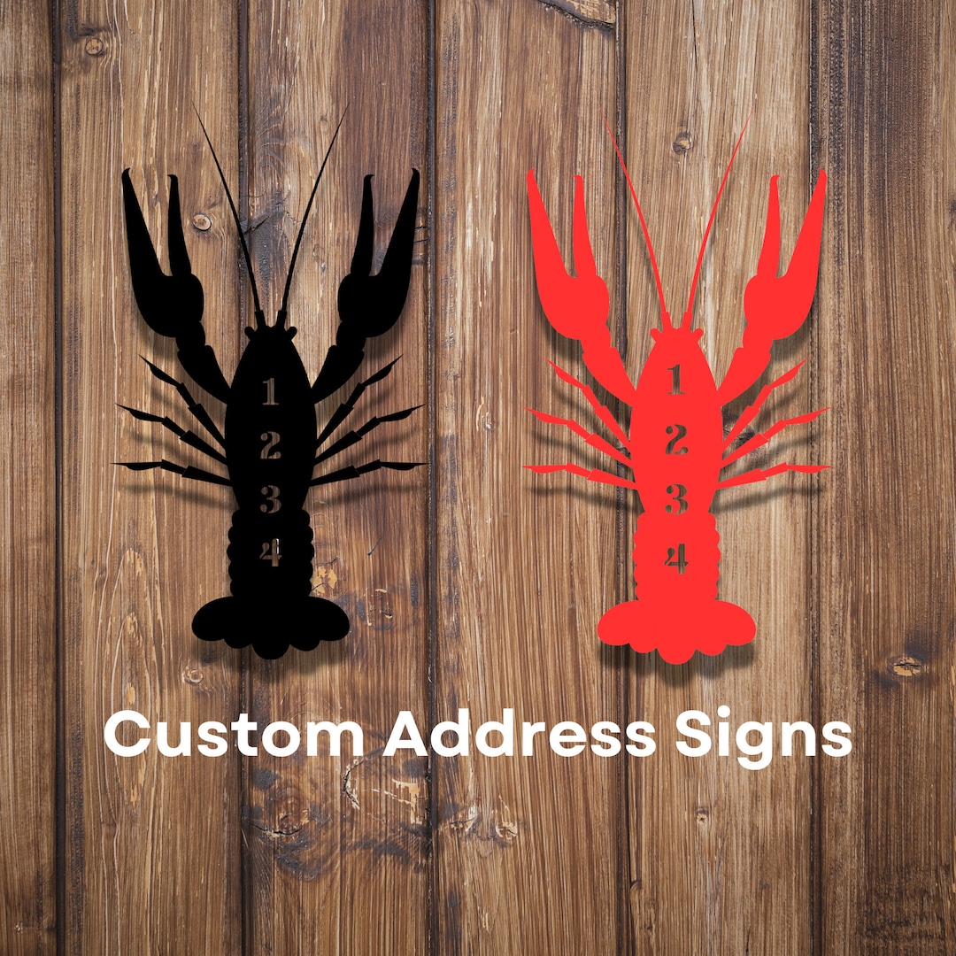Custom Metal Address Signs, Crawfish Address Sign, Address Signs ...
