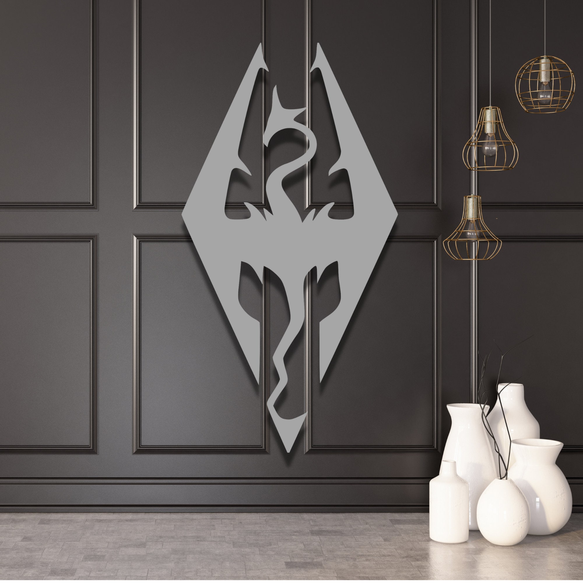 Skyrim Metal Wall Art Seal of Akatosh Elder Scrolls Metal - Etsy