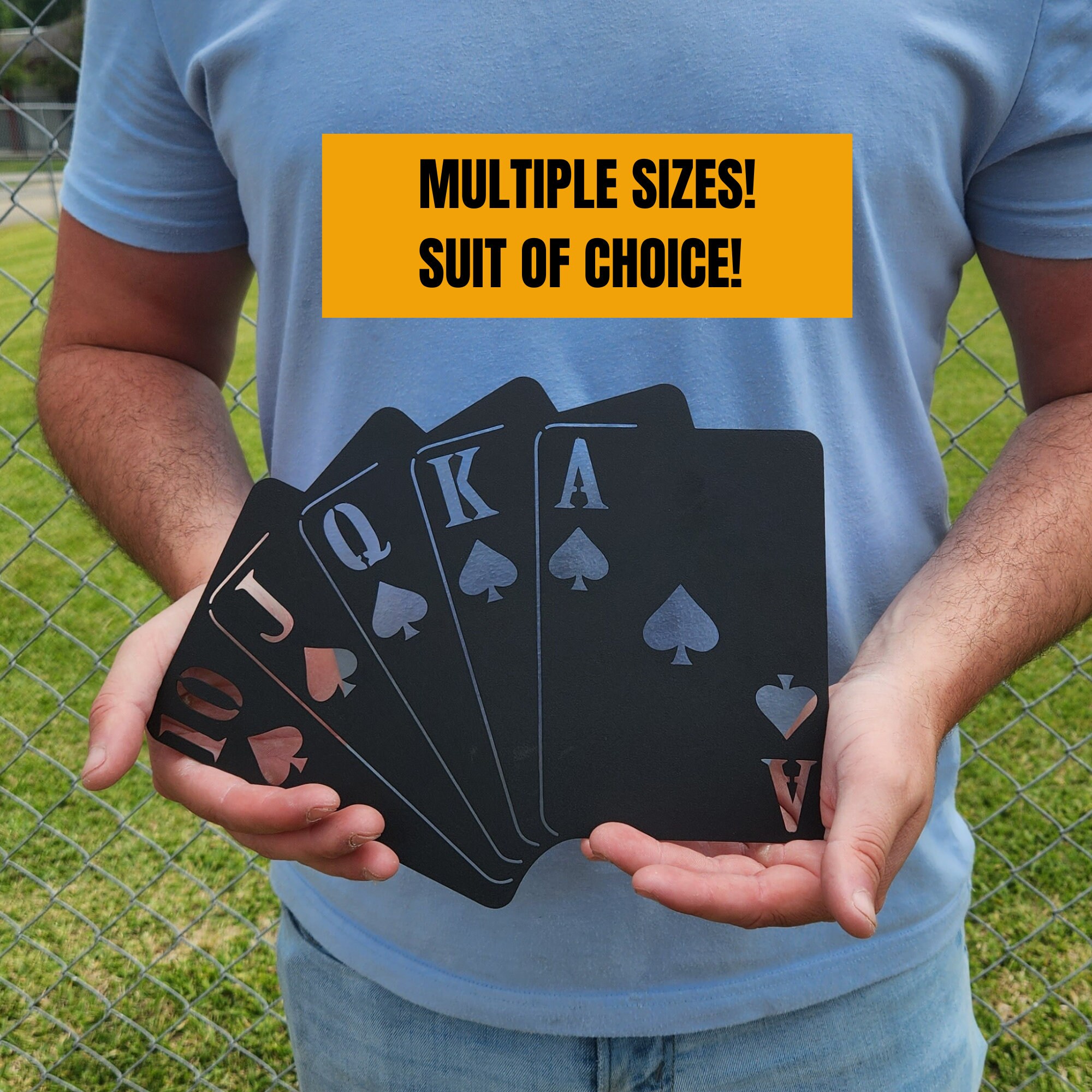 Royal Flush Metal Art Sign Wall Hangings Poker Room Decor - Etsy