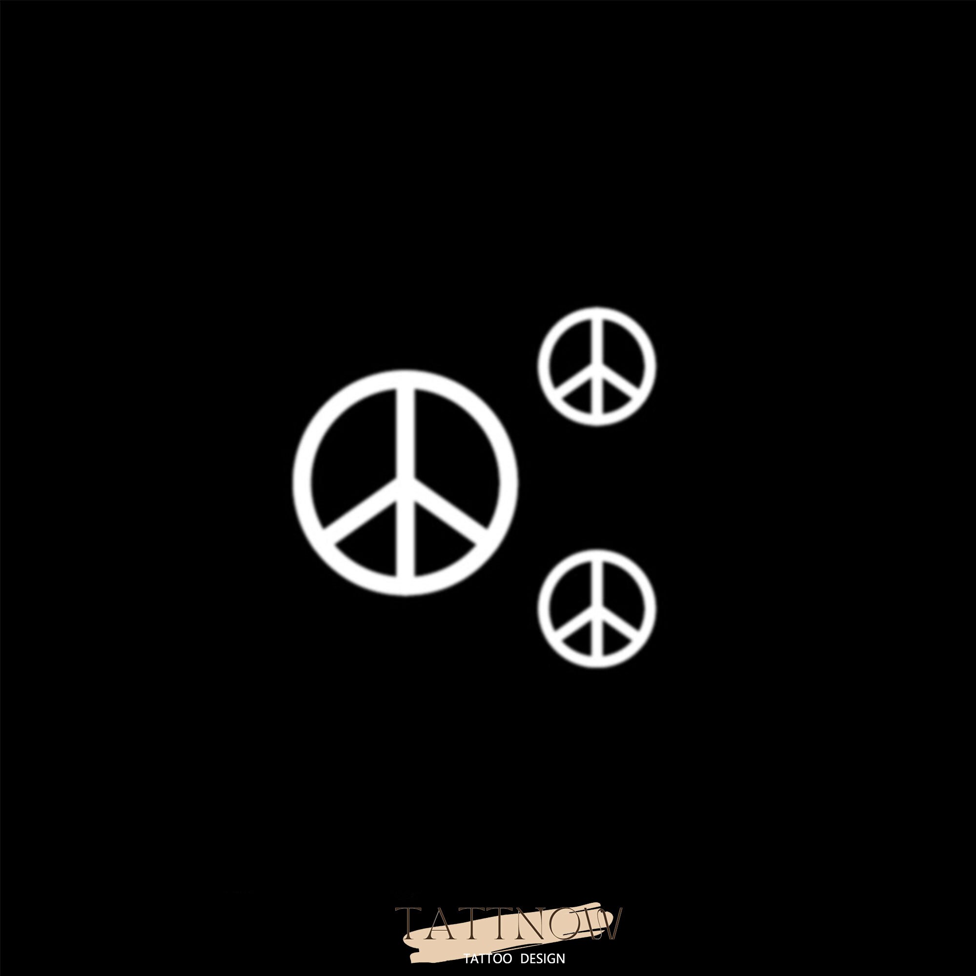 Peace Semi-permanent Tattoo Anti-war Semi Tattoo Flower Tattoo Ink ...