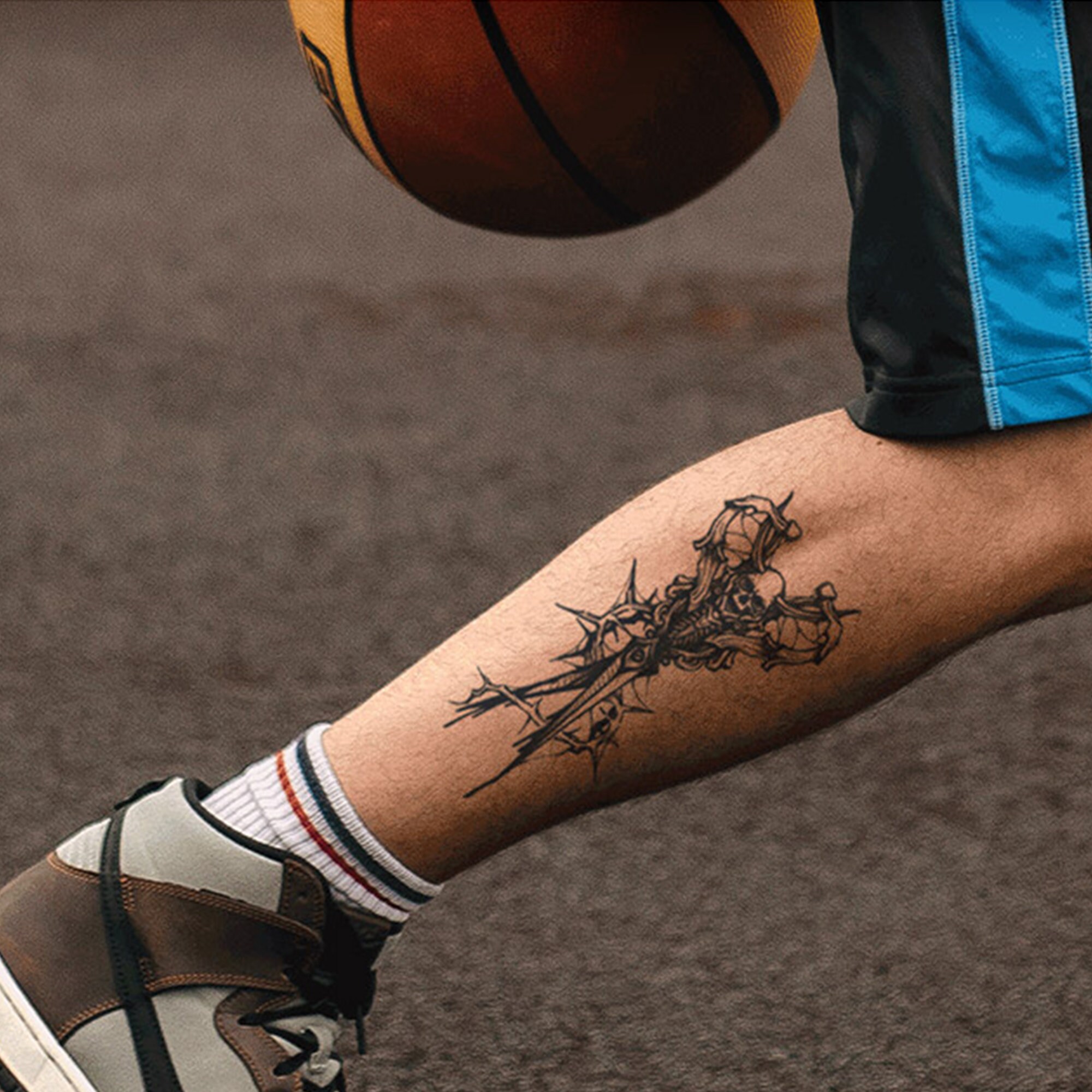 Skull Scissor Semi-permanent Tattoo Black Temporary Tattoo Tattoo ...