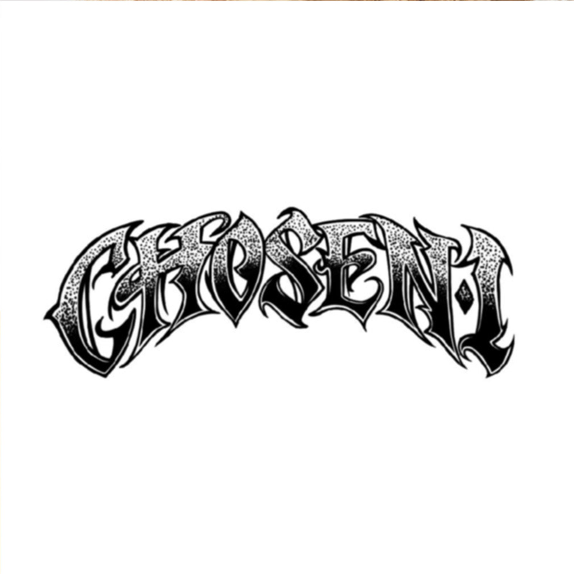 CHOSEN Word Semi-permanent Tattoo | Chest Armband Temporary Tattoo Ink ...