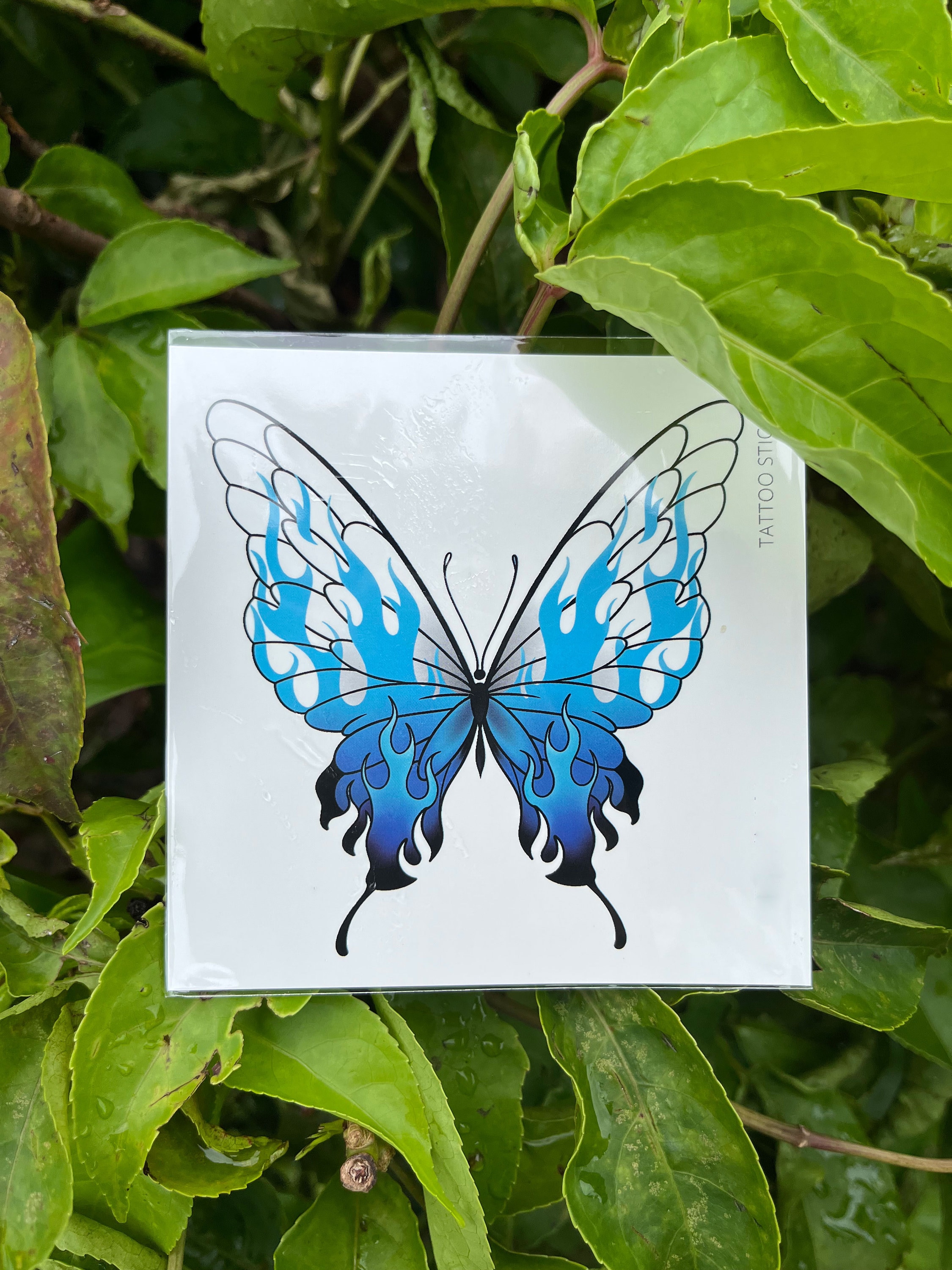 Blue Butterfly Temporary Tattoo Hand Temporary Tattoo set of Two ...