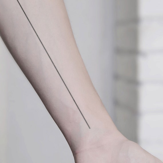 Straight Line Semi-permanent Tattoo Seam Line Tattoo - Etsy Canada
