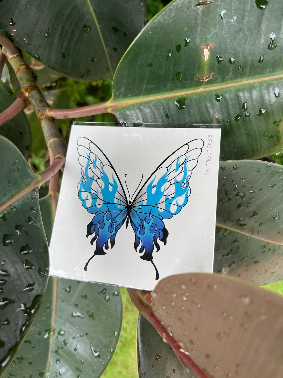 Blue Butterfly Temporary Tattoo Hand Temporary Tattoo set of Two ...