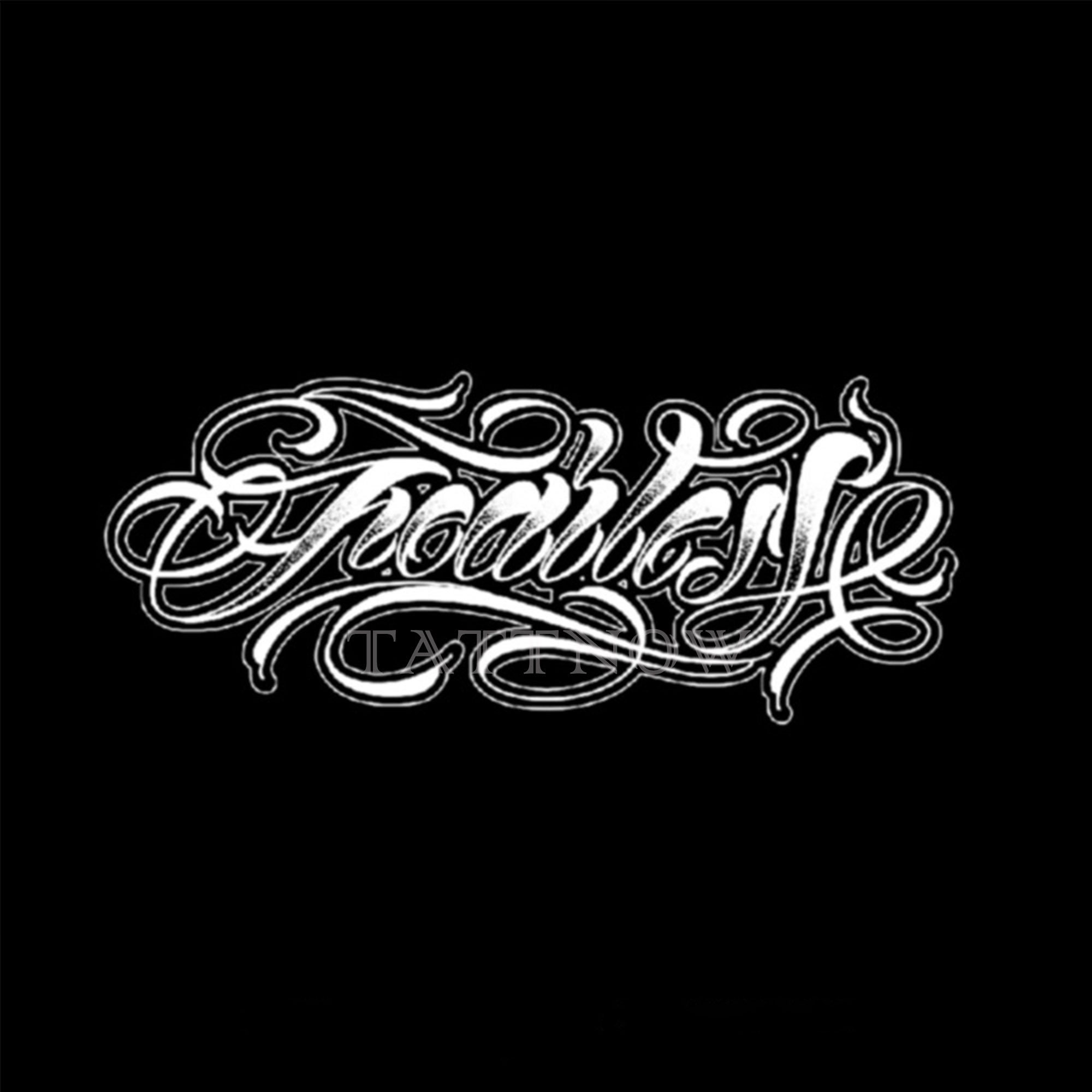 Fearless Word Semi-permanent Tattoo | Chest Temporary Tattoo | Sleeve ...