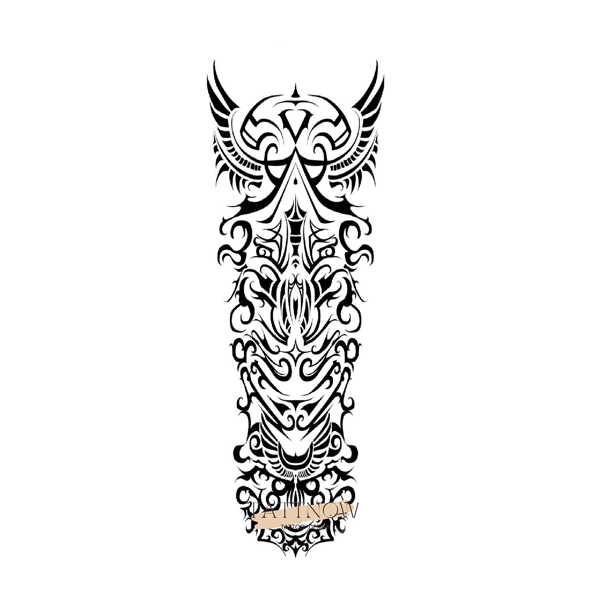 Totem Tribe Large Temporary Tattoo | Full Sleeves Temporary Tattoo ...