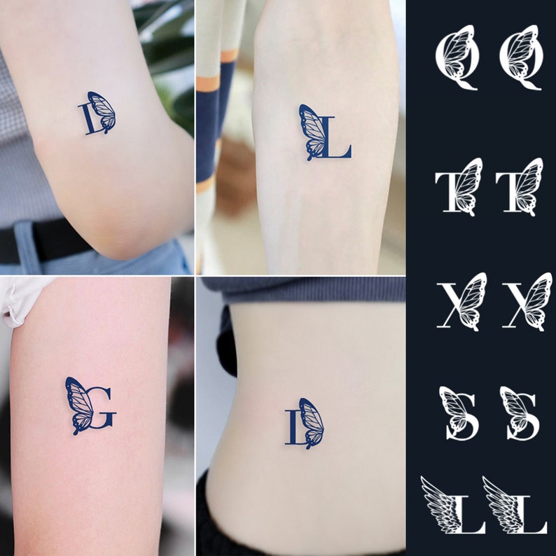 Alphabet Semi-permanent Tattoo | Uppercase Letter | Temporary Tattoo ...
