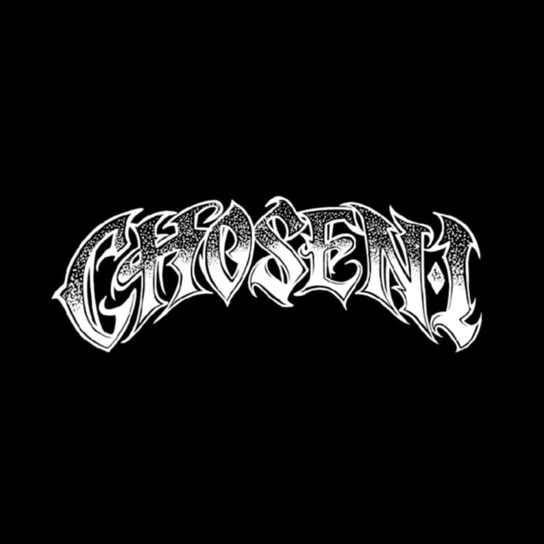 CHOSEN Word Semi-permanent Tattoo Chest Armband Temporary Tattoo Ink ...