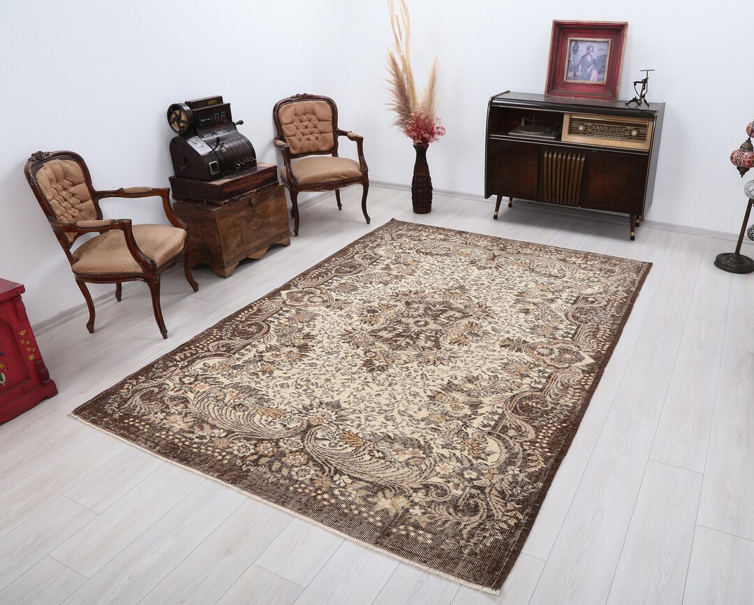 6x8 Rug, Boho Rug, 6x8 Turkish Rug, 6x8 Vintage Rug, Handmade Rug, Wool ...