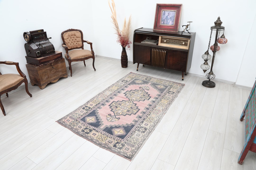4x6 Rug, Bathroom Rug, 4x6 Turkish Vintage Rug, 4x6 Oushak Area Rug ...
