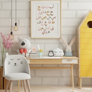Arabic Alphabet Letters for Print Education and Home and Kids Room ...