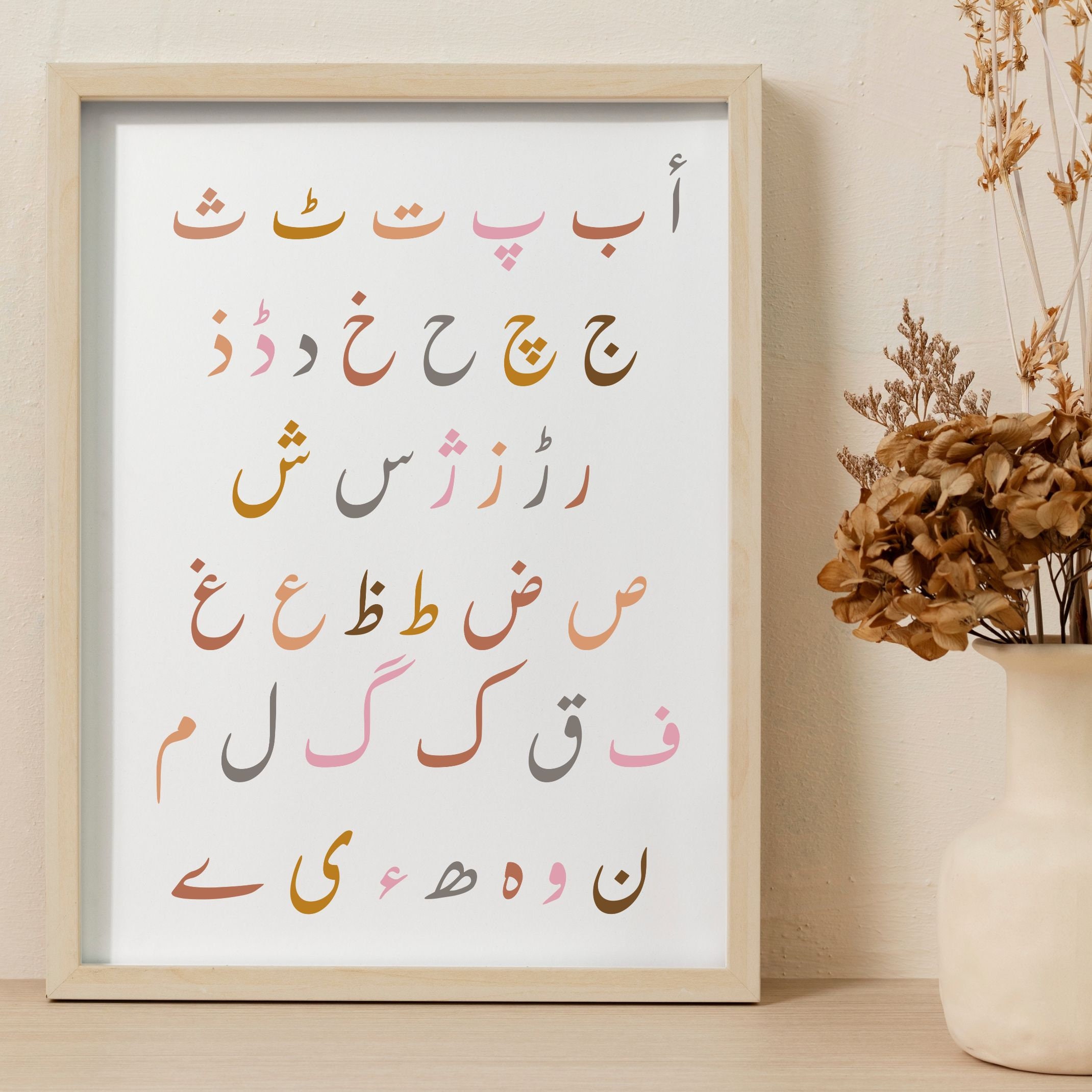 Urdu Alphabet | Urdu Printable | Urdu Art | Urdu Letters for Print ...