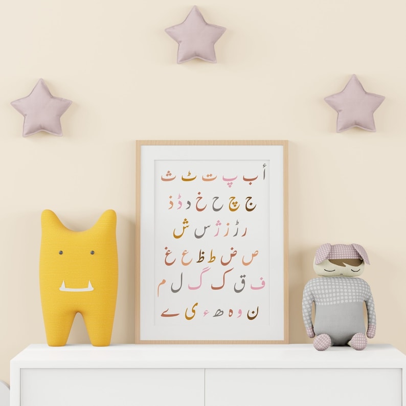 Urdu Alphabet | Urdu Letters Art for Print Education | Urdu Decoration ...