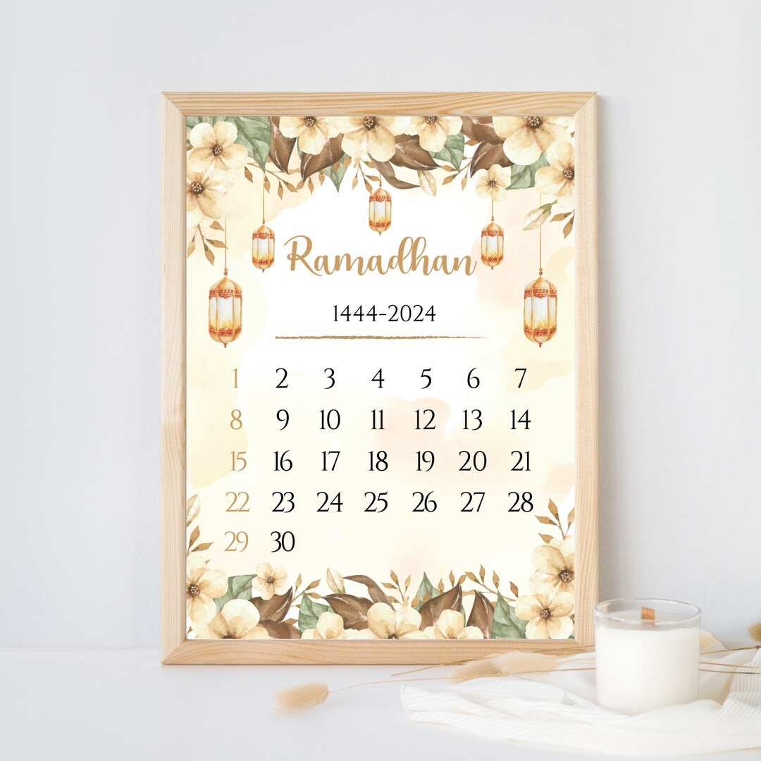 Ramadan Countdown Calendar,countdown to Eid,calendar Ramadan Print ...