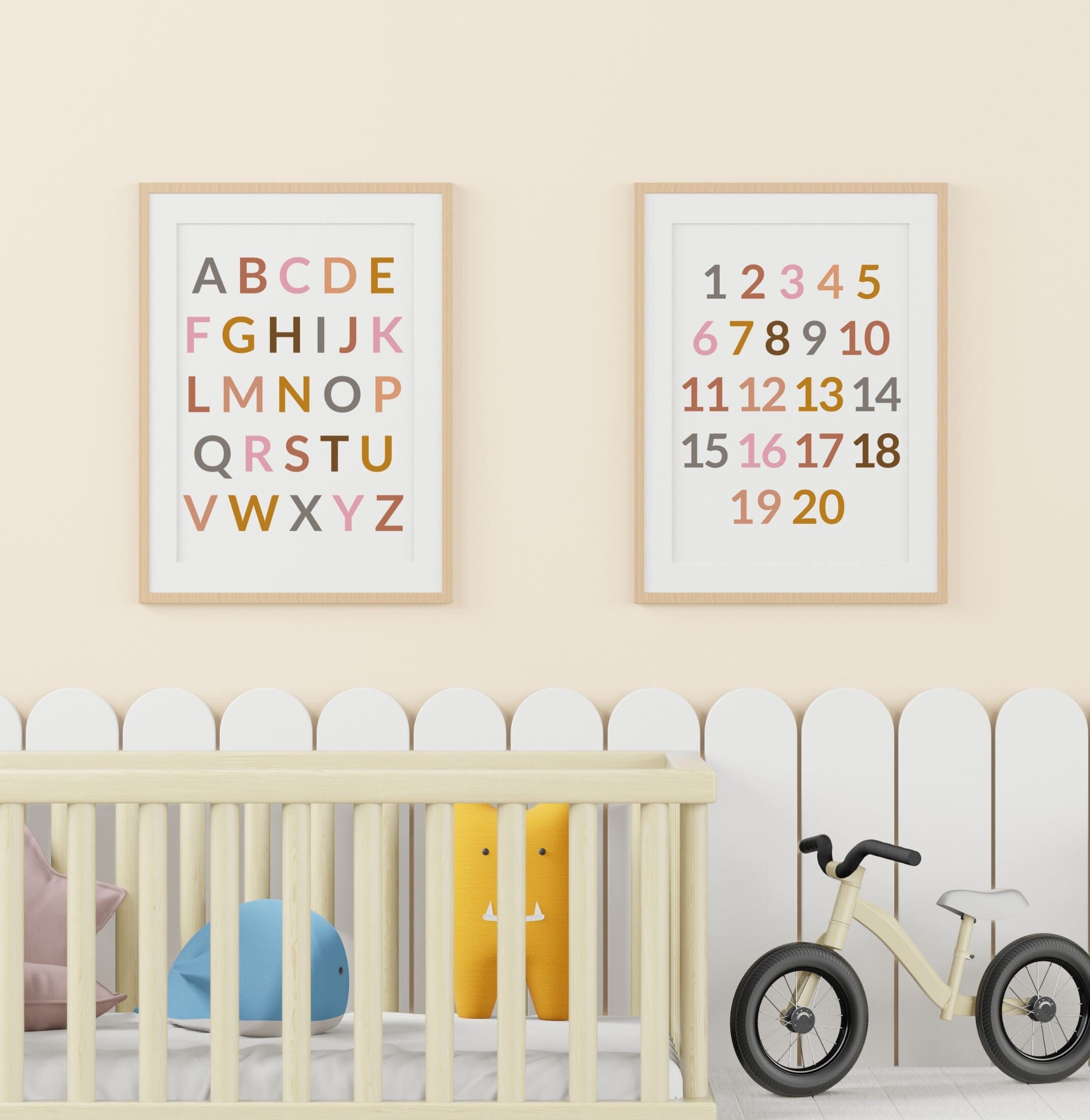 Alfabeto y números Cartel ABC Póster del alfabeto - Etsy México