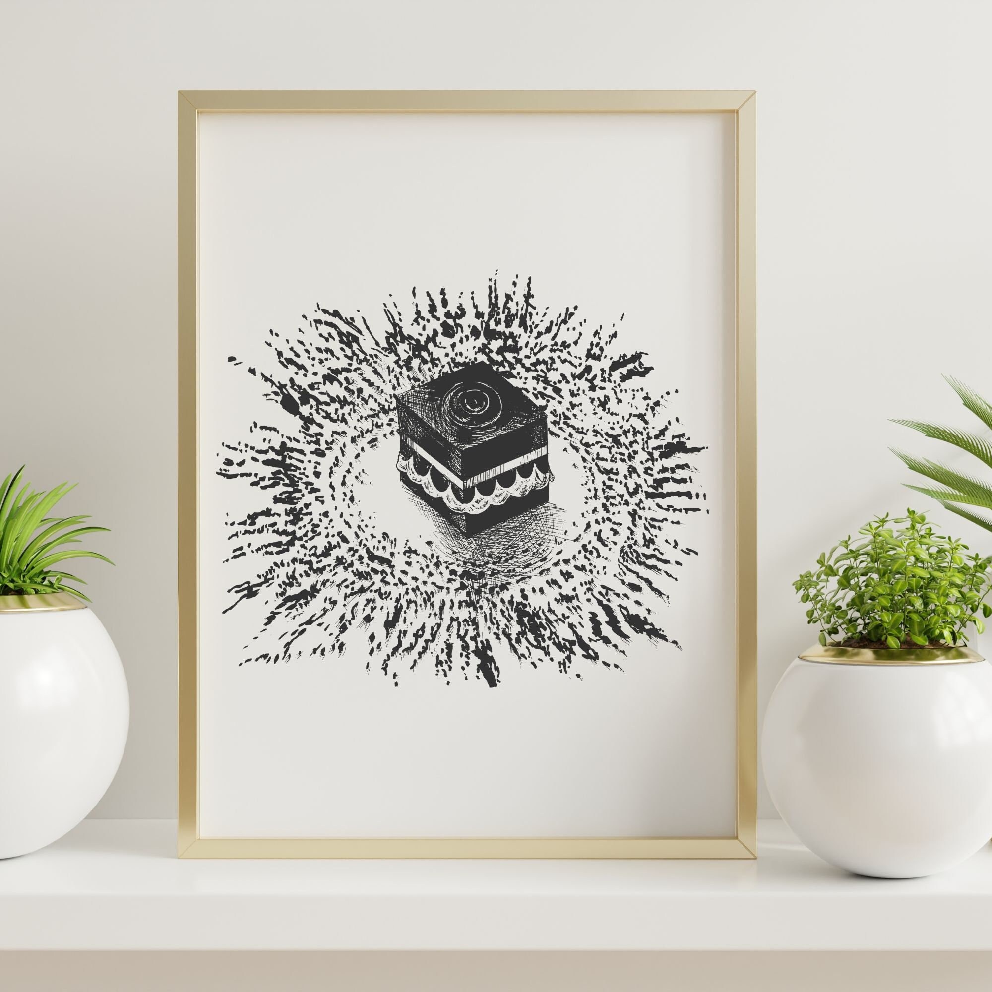 Kaaba Art Mecca Wall Art Kaaba Abstract Islamic Wall Art - Etsy