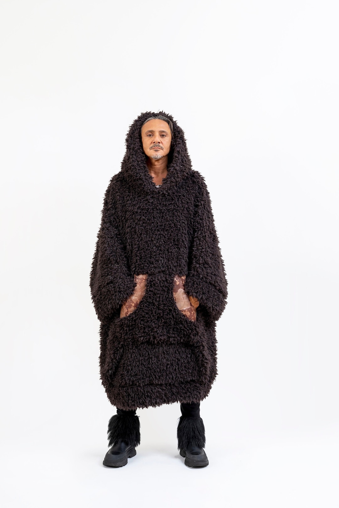 Eskimo Winter Poncho, Alaskan Unisex Overcoat, Inuit Inspired Parka ...