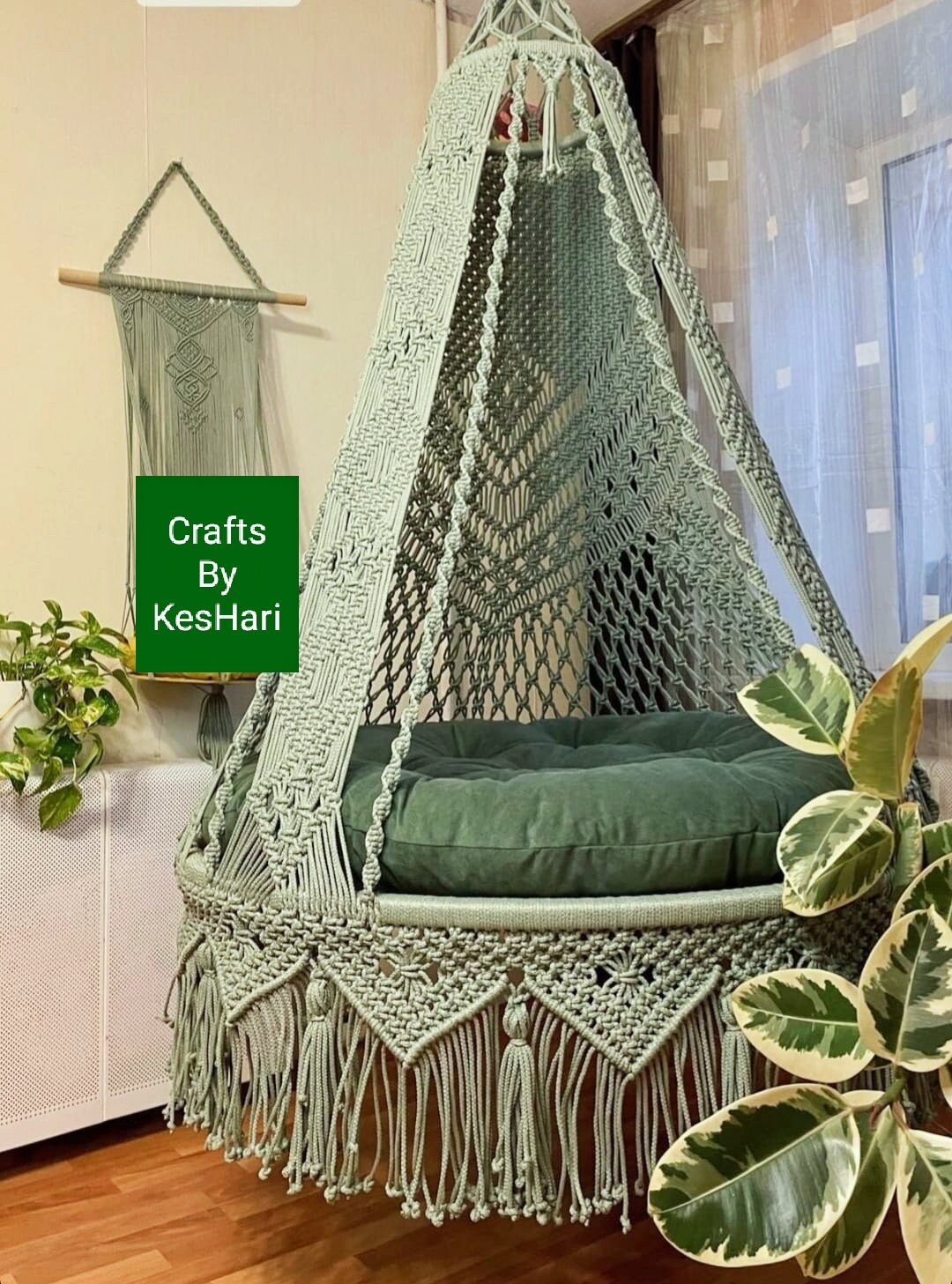 Macrame Swing Chair, Macrame Swing, Hanging Chair, Macrame Hanging ...