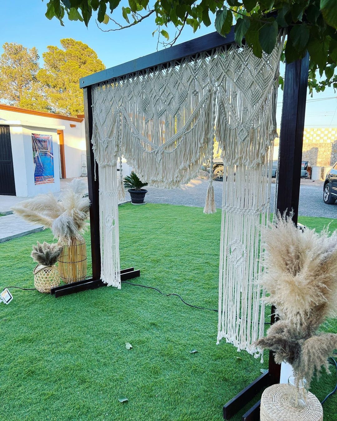 Macrame Wedding Arch, Macrame Wedding Arch Arbor, Macrame Wedding ...