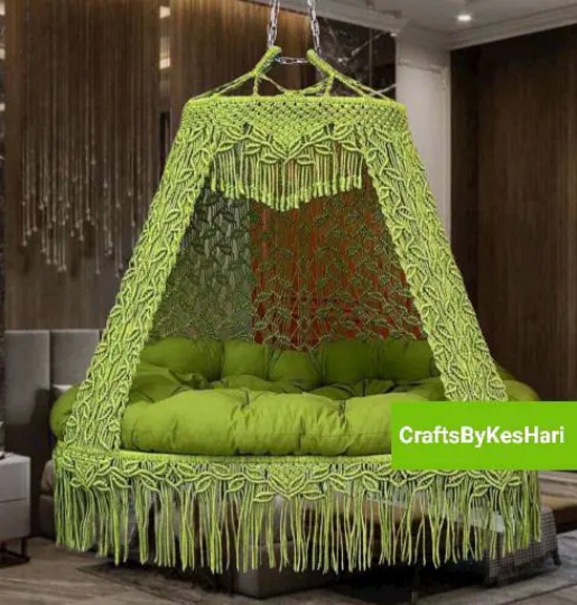 Macrame Double Seated Swing, Macrame Swing Chair, Macrame LARGE Seated ...