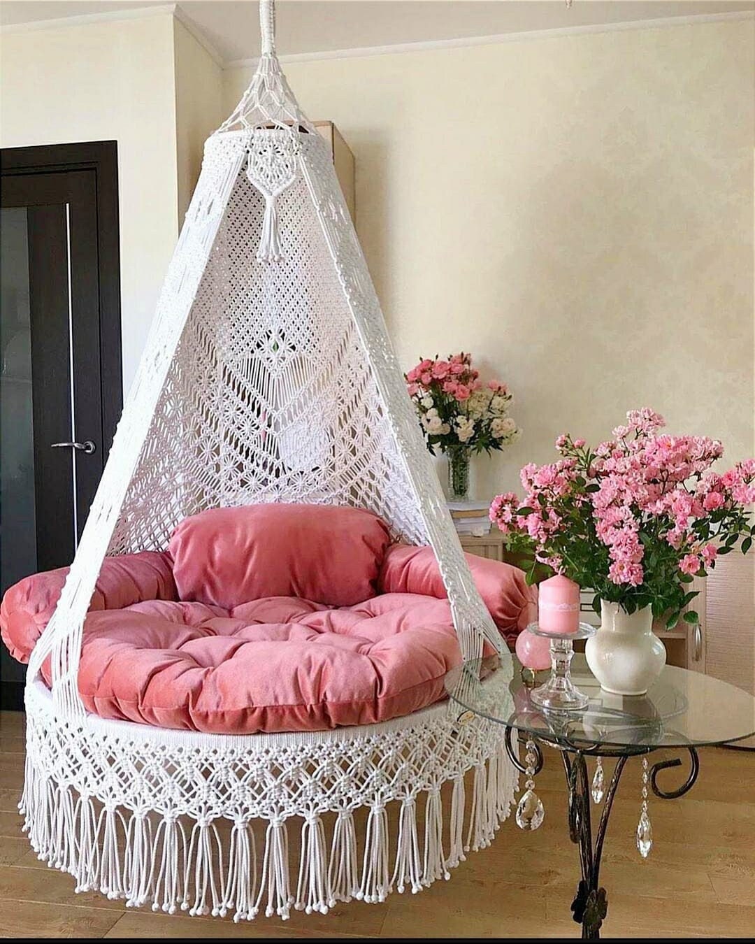 Macrame Swing Chair Macrame Swing Luxurious Swing Hammock - Etsy