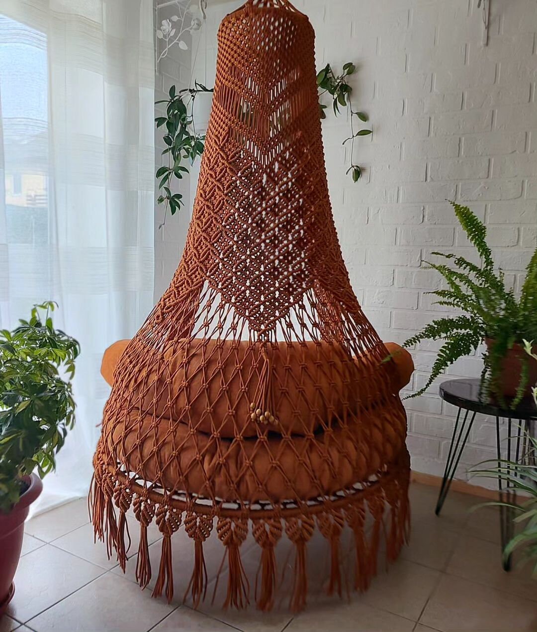 Luxury Macrame Swing, Macrame Round Swing, Macrame Swing Chair ...