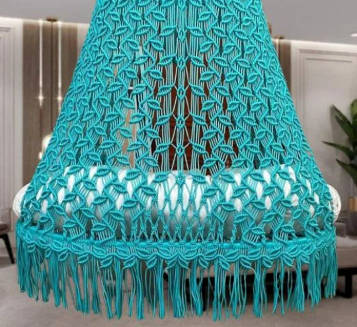 Macrame Double Seated Swing, Macrame Swing Chair, Macrame LARGE Seated ...