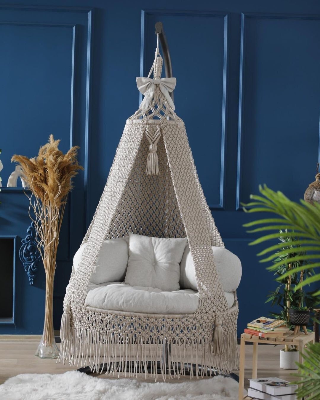 Macrame Swing Chair, Macrame Round Swing, Macrame Swing, Macrame ...