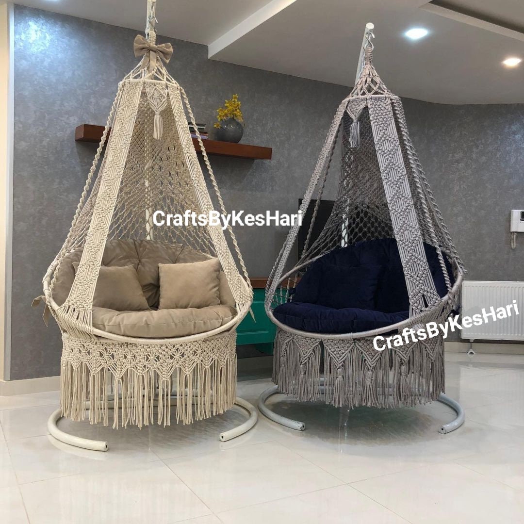 Macrame Swing Chair, Macrame Round Swing, Macrame Swing, Macrame ...