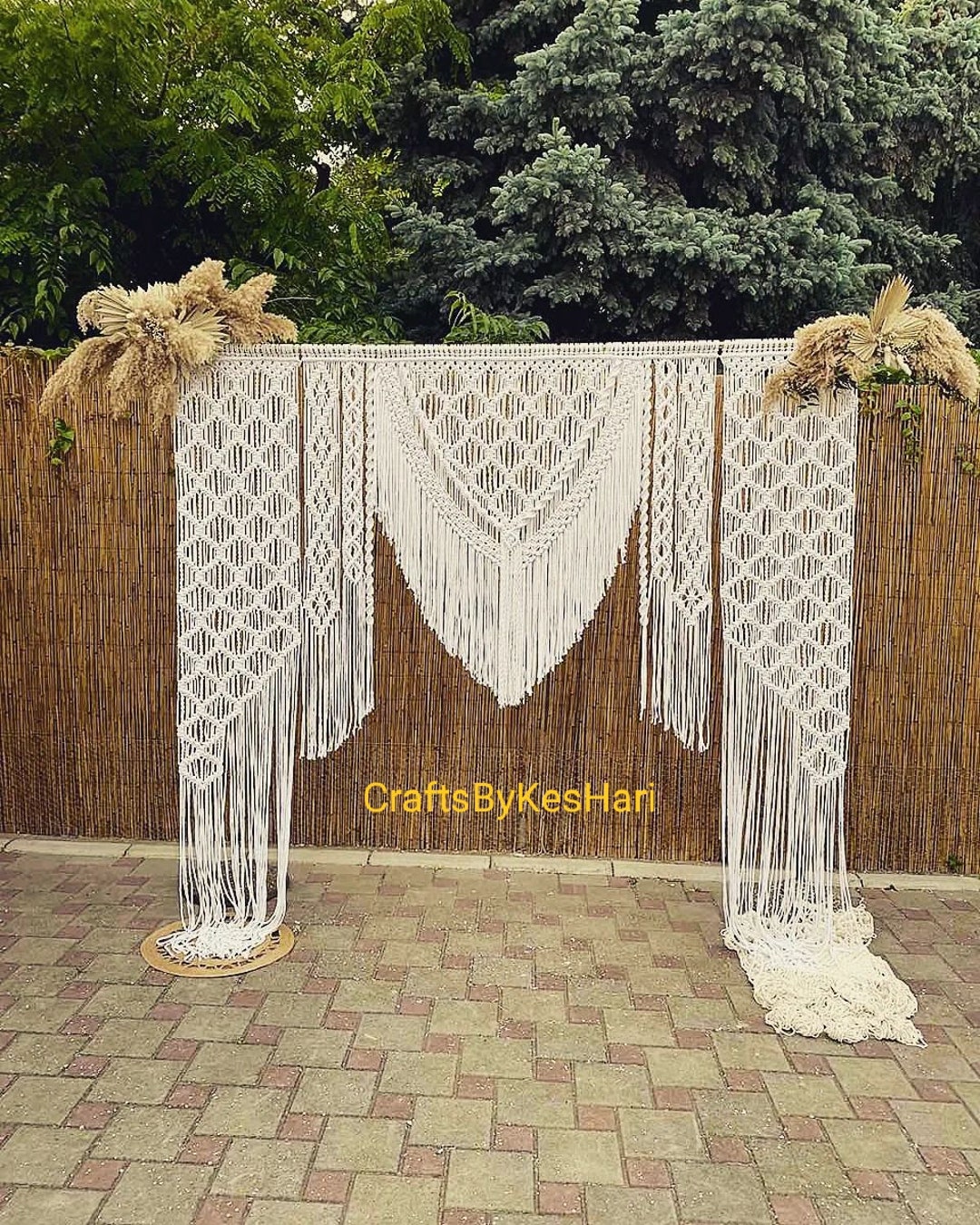 Macrame Wedding Arch, Macrame Wedding Arch Arbor, Macrame Wedding ...