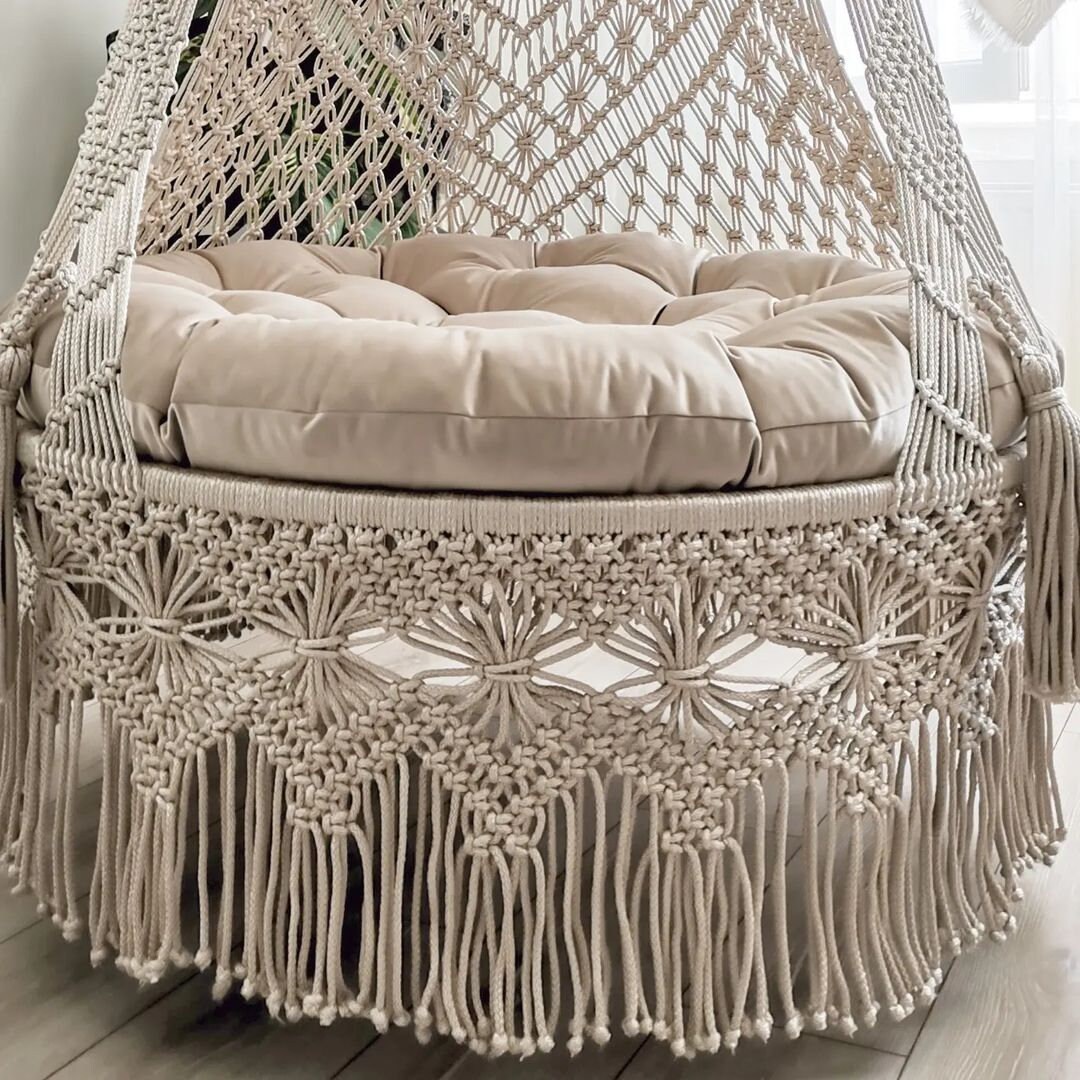 Macrame Swing, Macrame Swing Chair, Round Swing Chair, Macrame Swing ...