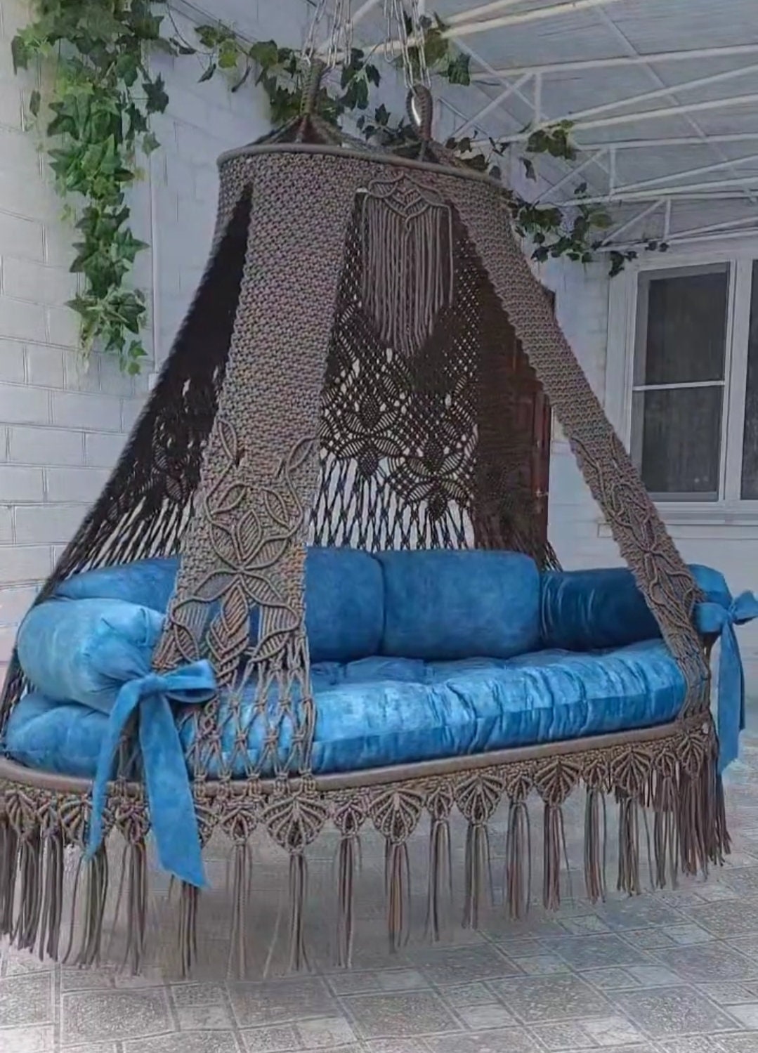 Macrame Double Seat Swing Macrame Swing Chair Macrame Bed - Etsy
