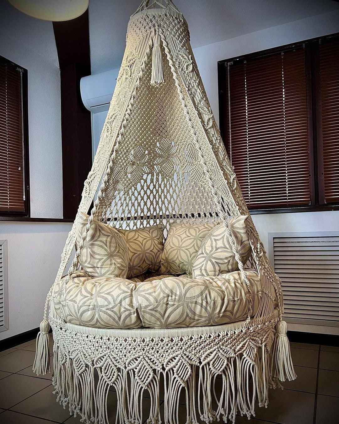 Macrame Swing, Macrame Swing Chair, Macrame Swing Chair, Macrame ...