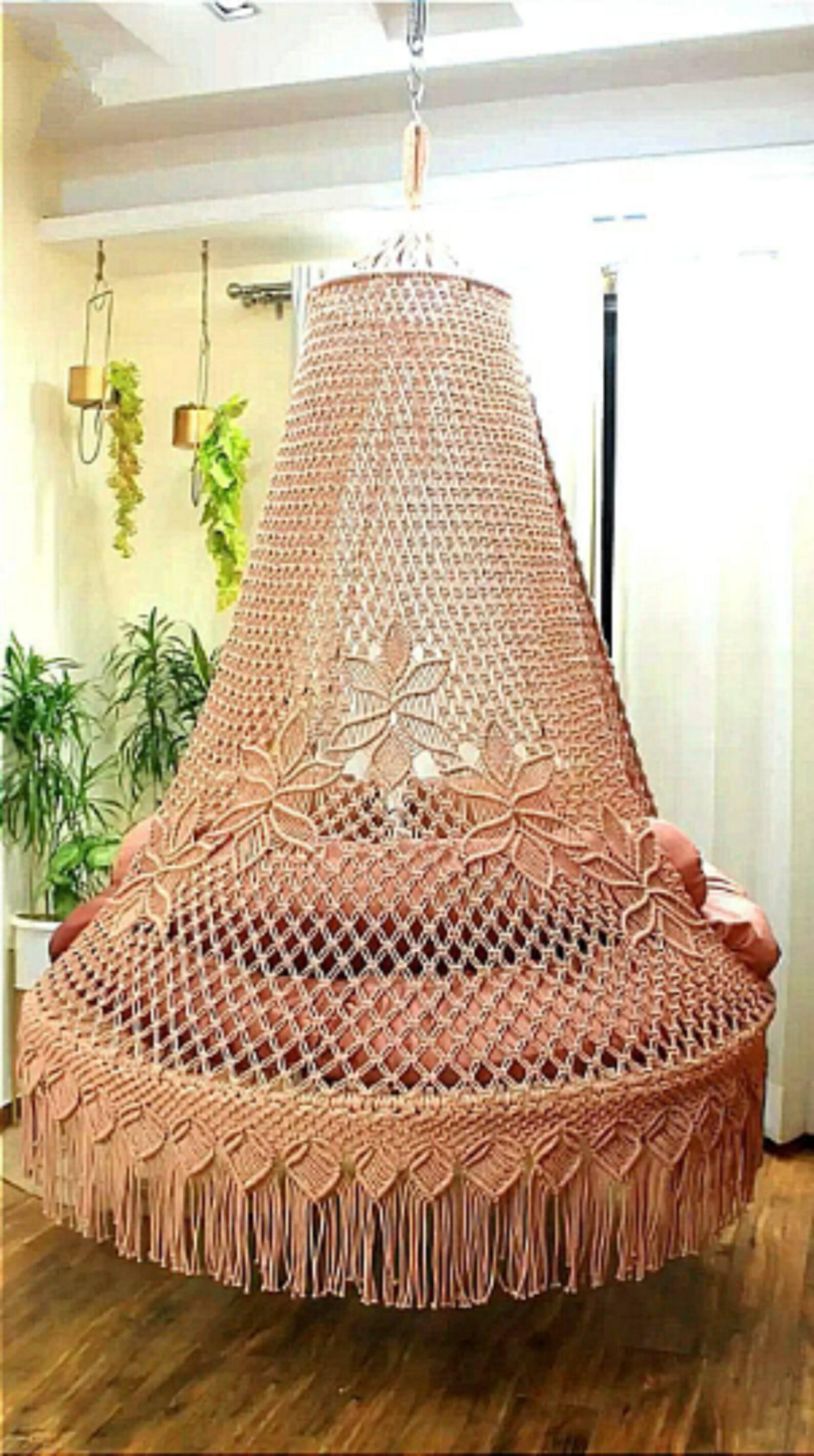 Macrame Swing Chair, Macrame Round Swing, Macrame Swing, Macrame ...